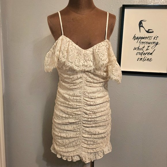 Fate | Dresses | Fate Morgan Lace Ruched Dress | Poshmark
